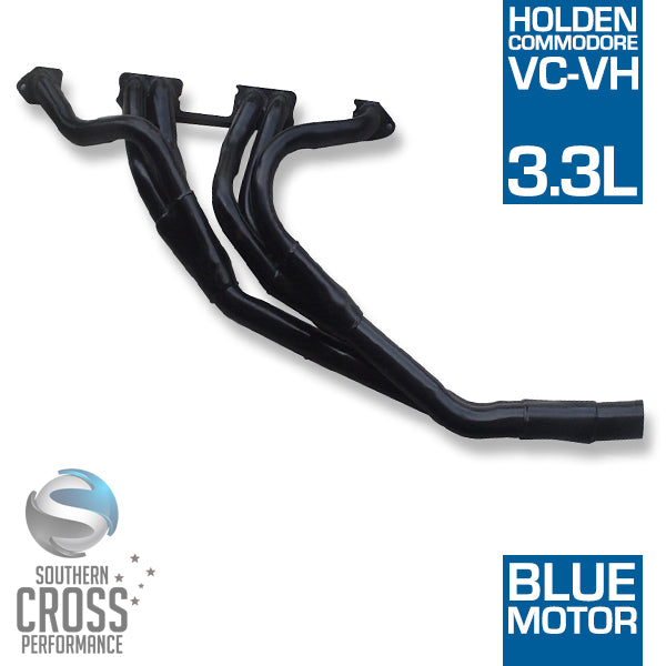 VC VH HOLDEN Commodore 3.3L 6cyl Blue Motor Headers Extractors SCPH034 ...