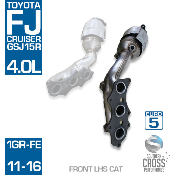 Fits Toyota FJ Landcruiser GSJ15R V6 4.0L Front LHS Manifold Cat Conve ...